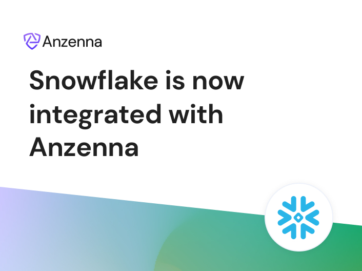 Announcing Our Snowflake Integration – Anzenna Announcing Our Snowflake Integration – Anzenna